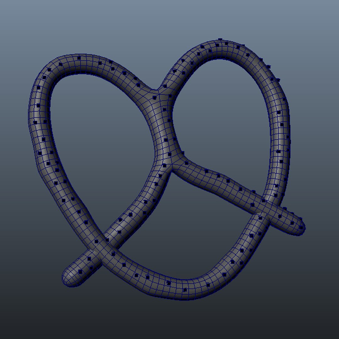 3d delicious pretzel model