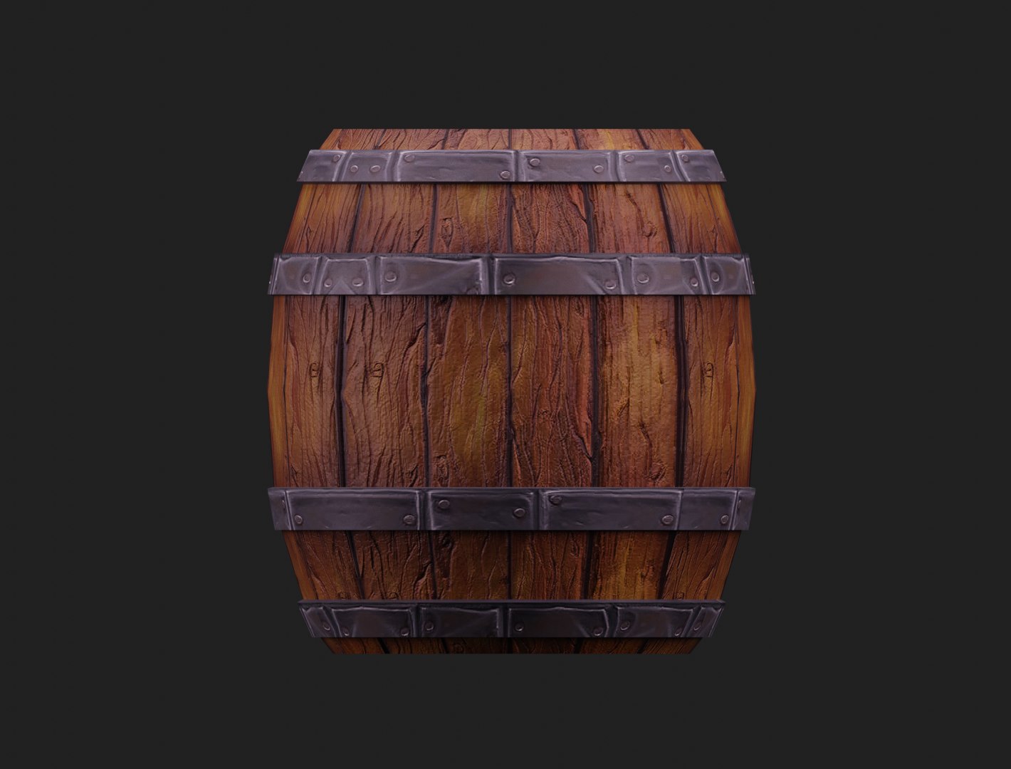 3D Low-poly Medieval Barrel - TurboSquid 1421163