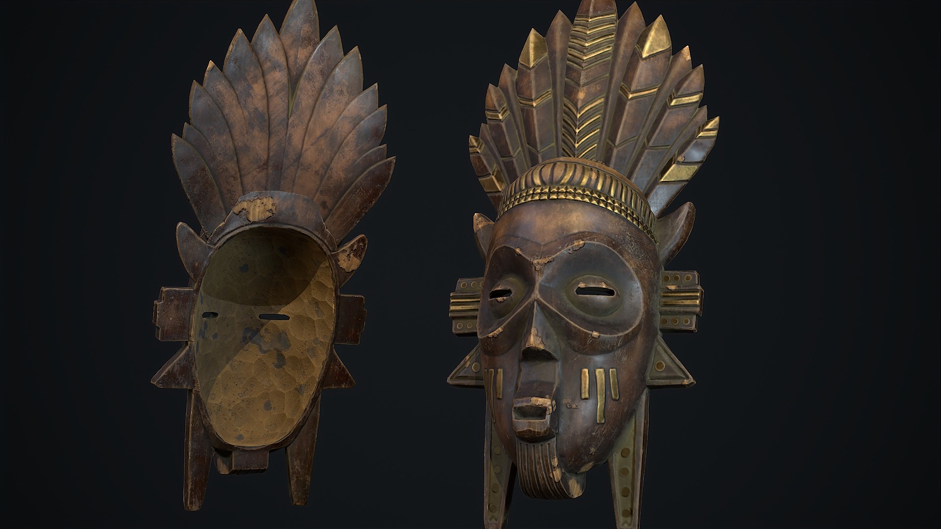 African mask 5 3D model - TurboSquid 2163515