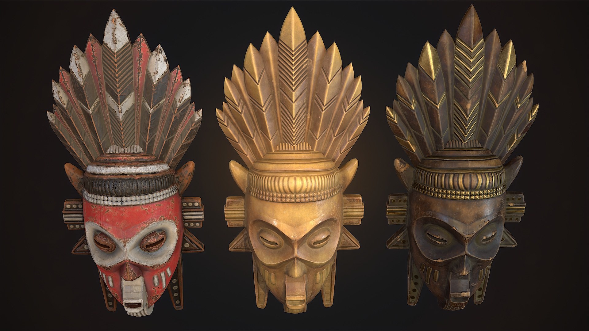 African mask 5 3D model - TurboSquid 2163515