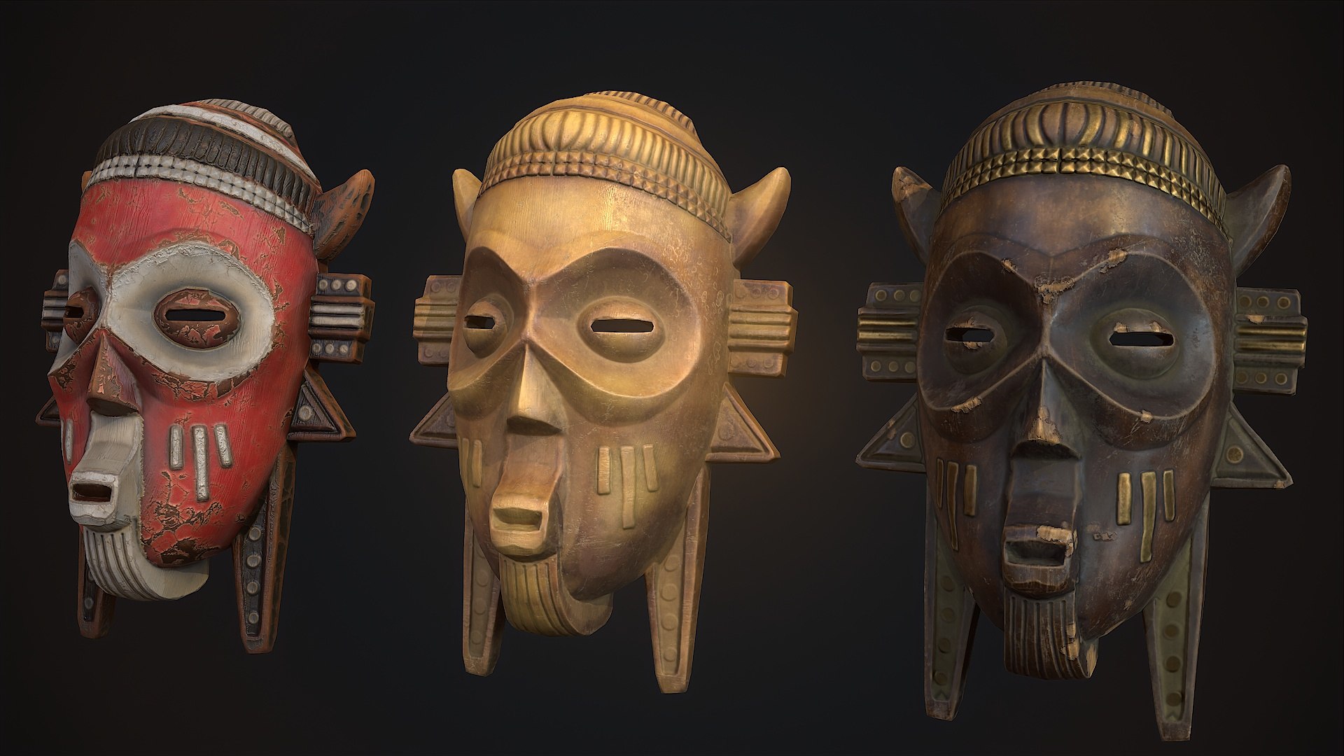 African mask 5 3D model - TurboSquid 2163515