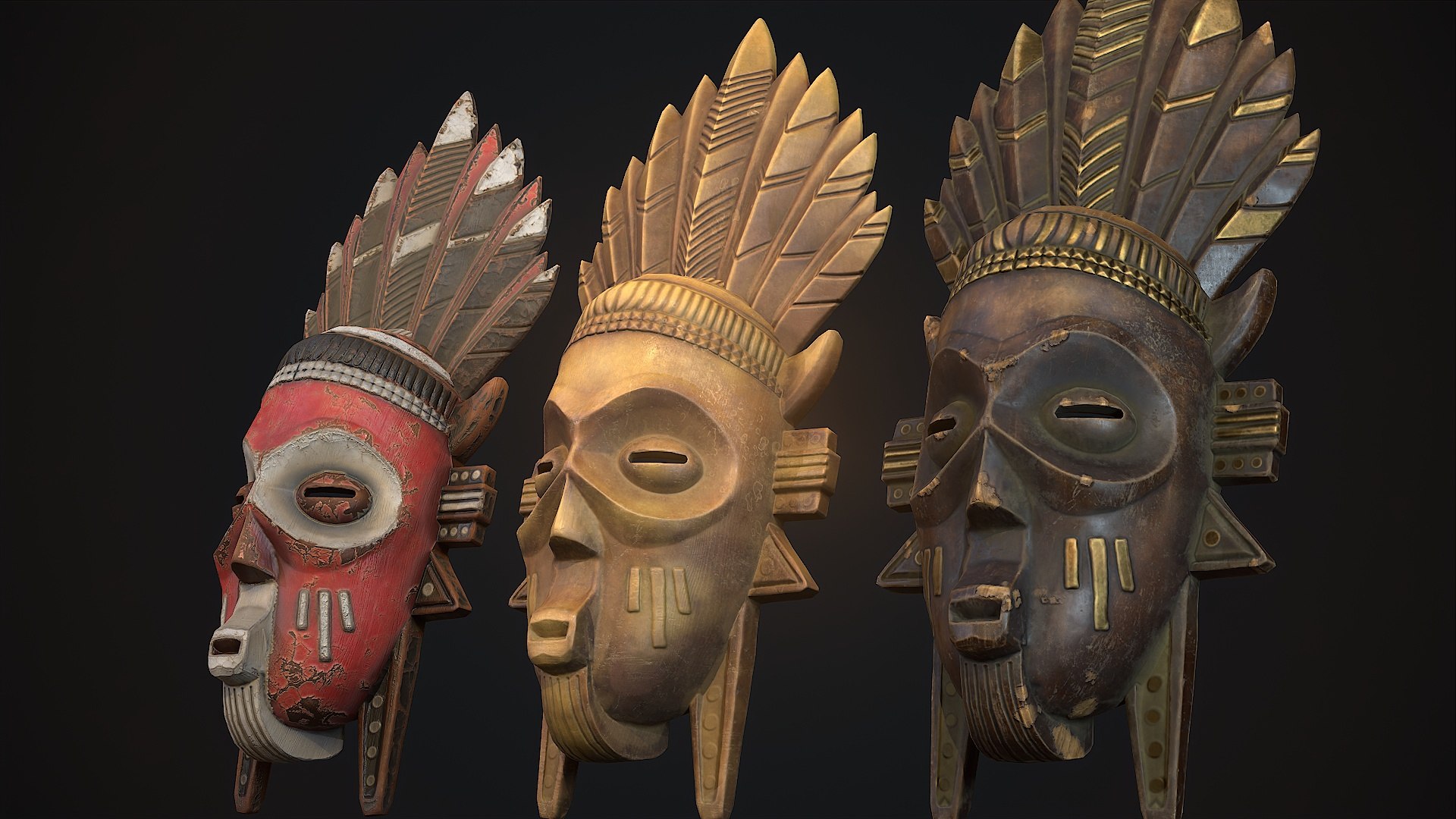 African mask 5 3D model - TurboSquid 2163515