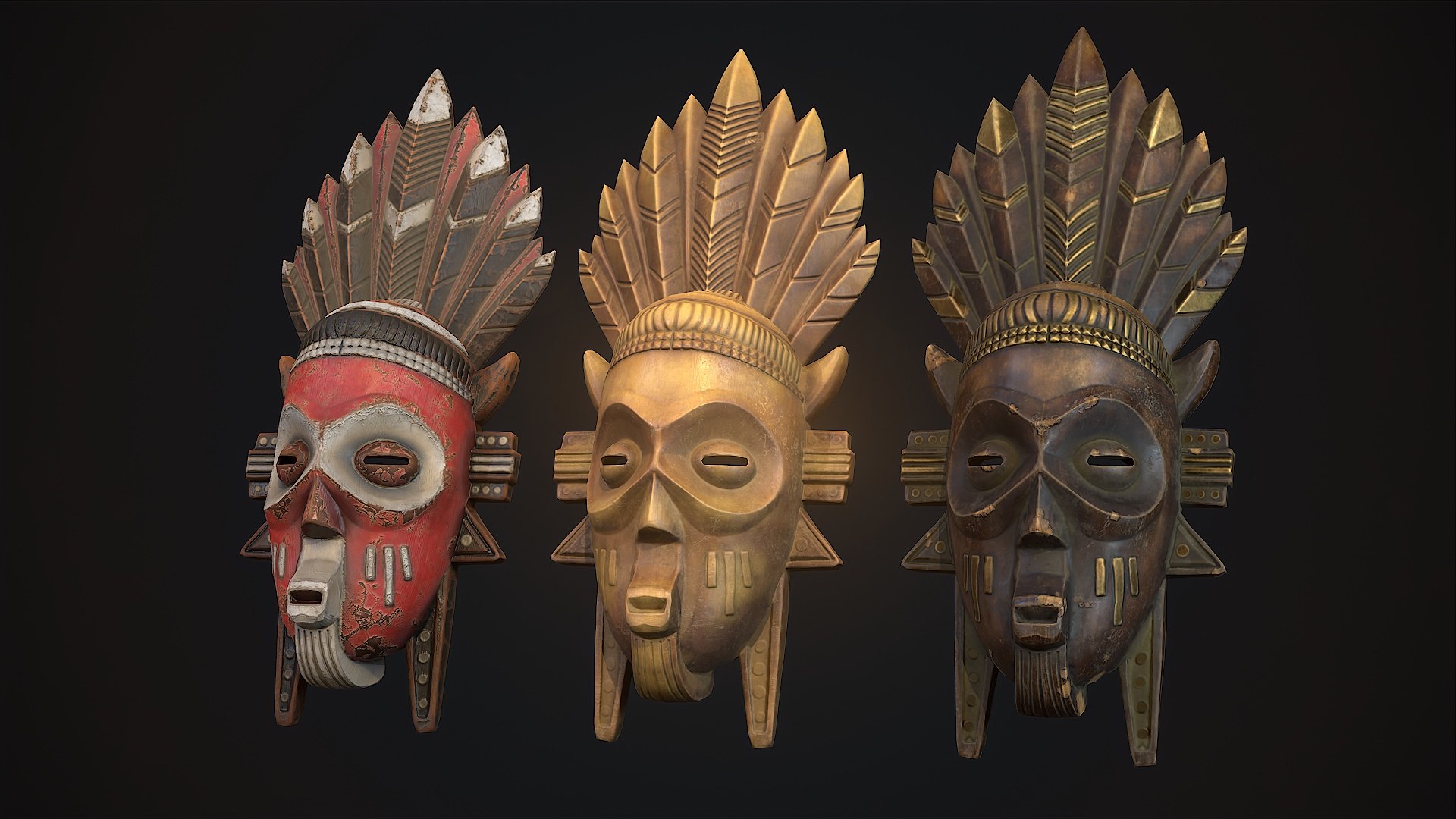 African mask 5 3D model - TurboSquid 2163515