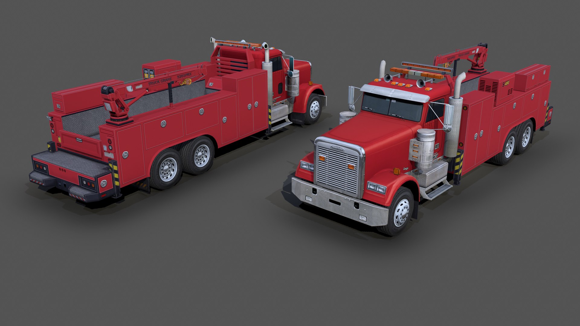 3D Freightliner FLD 120 Classic Utility Truck S03 Model - TurboSquid ...