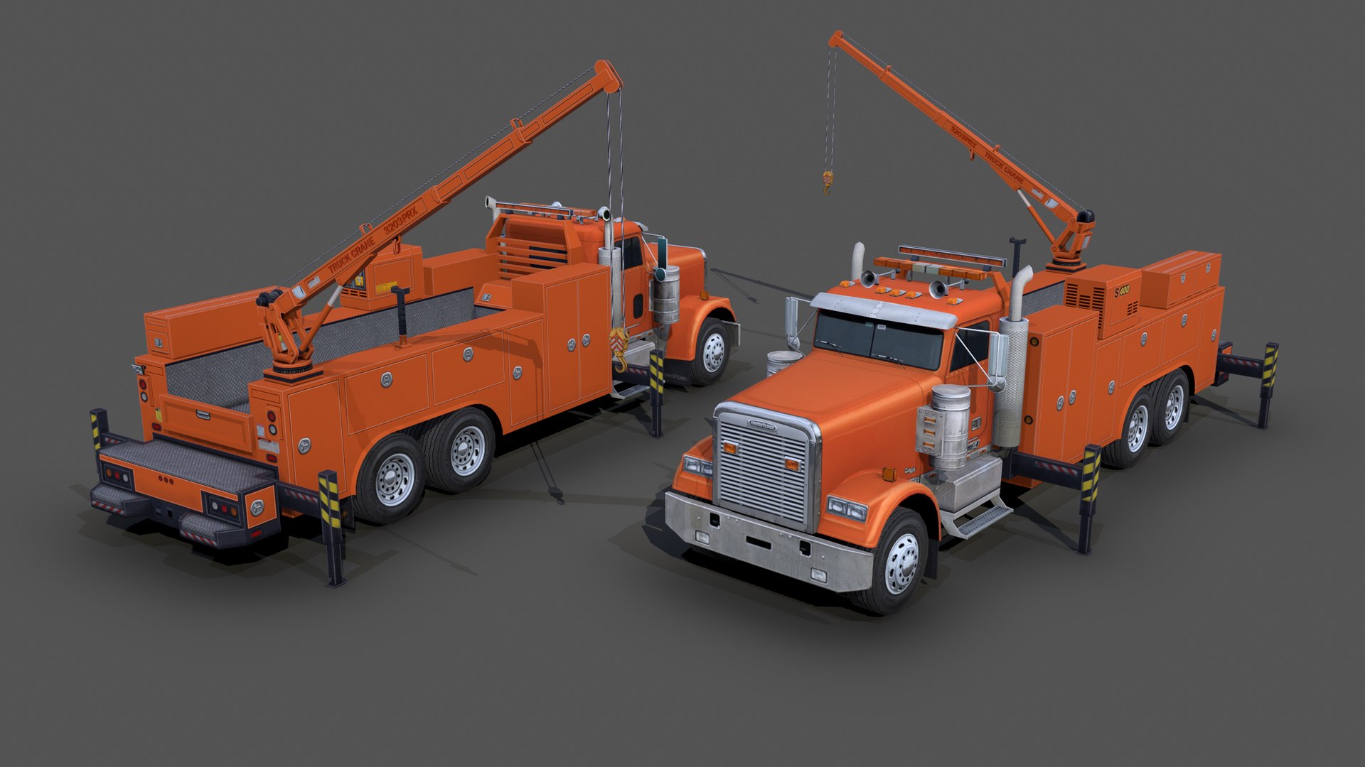 3D Freightliner FLD 120 Classic Utility Truck S03 Model - TurboSquid ...