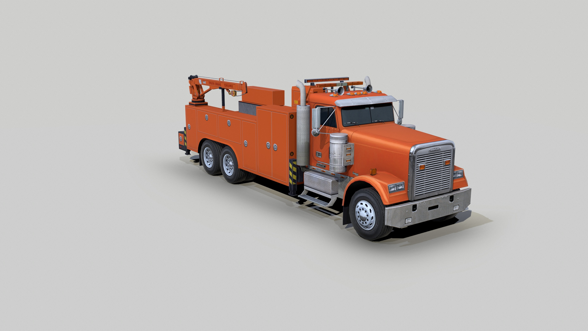 3D Freightliner FLD 120 Classic Utility Truck S03 Model - TurboSquid ...