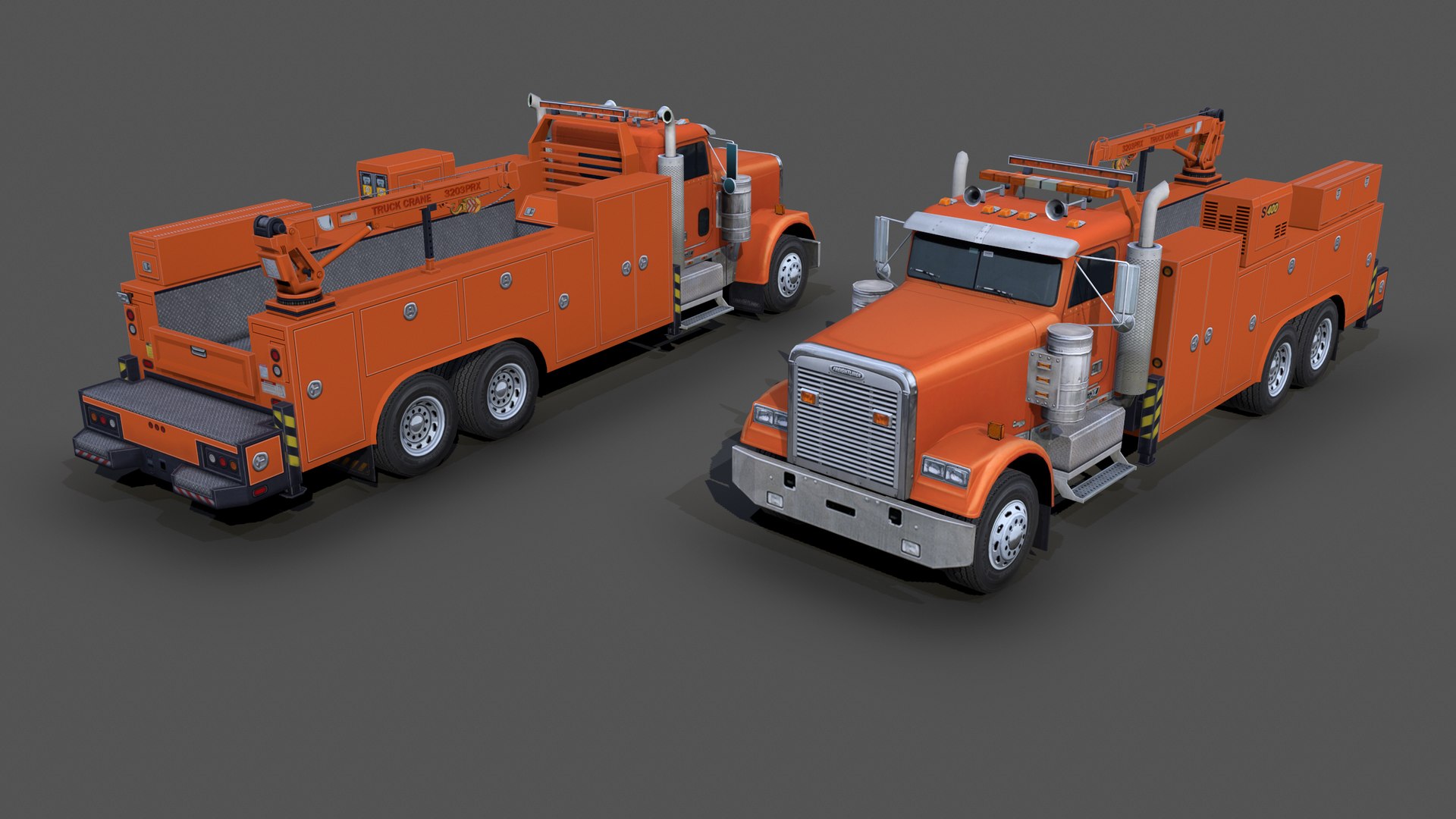 3D Freightliner FLD 120 Classic Utility Truck S03 Model - TurboSquid ...