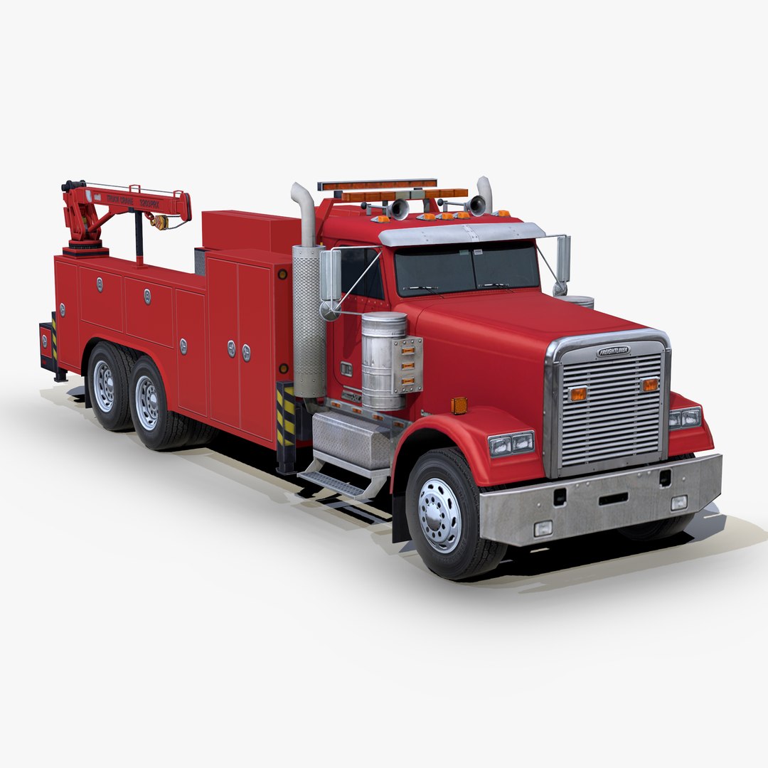 3D Freightliner FLD 120 Classic Utility Truck S03 Model - TurboSquid ...