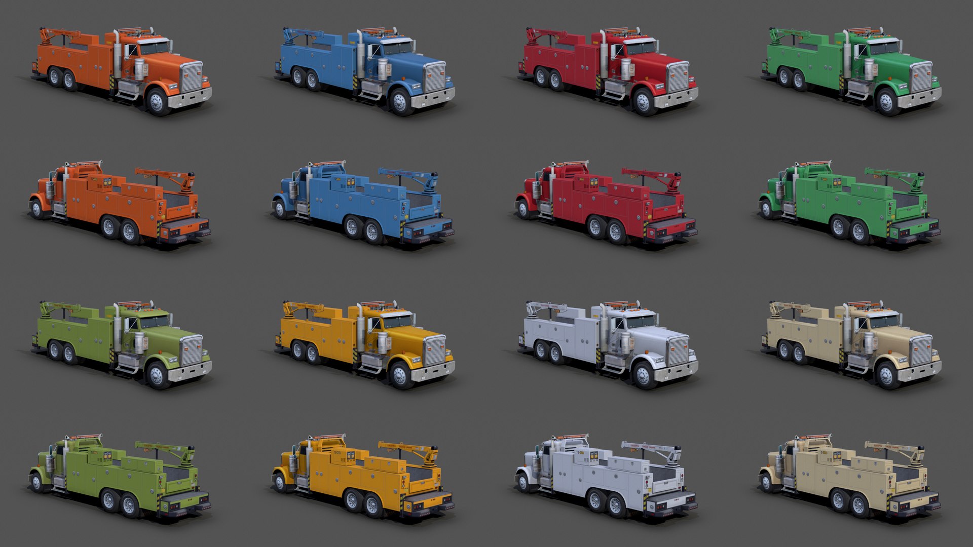 3D Freightliner FLD 120 Classic Utility Truck S03 Model - TurboSquid ...