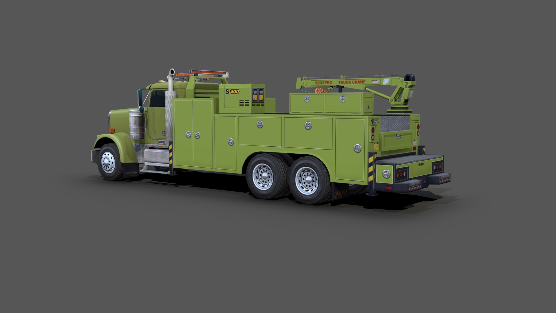3D Freightliner FLD 120 Classic Utility Truck S03 Model - TurboSquid ...