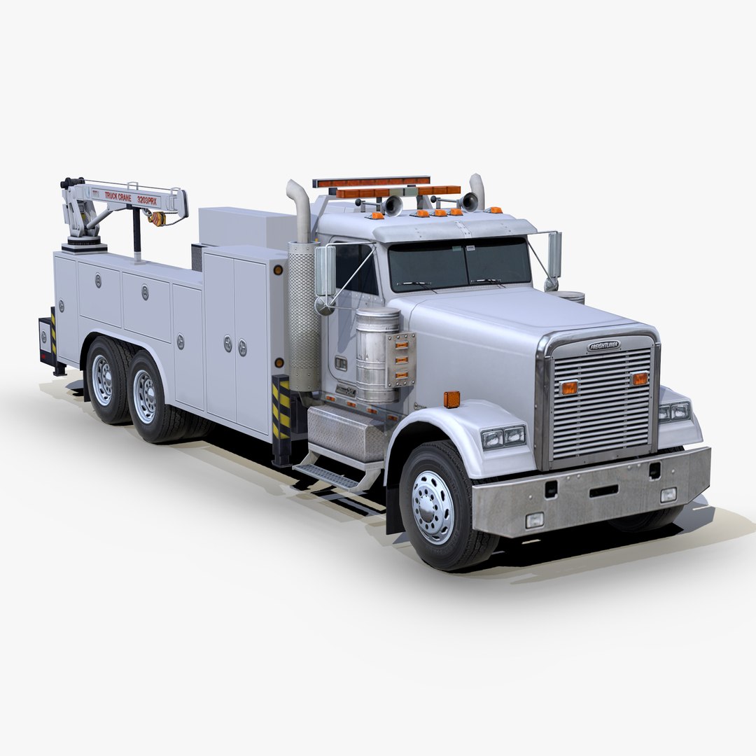 3D Freightliner FLD 120 Classic Utility Truck S03 Model - TurboSquid ...