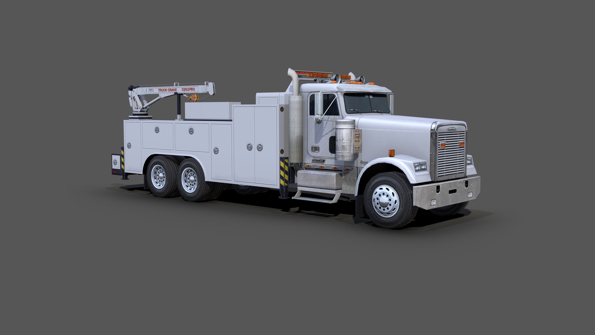 3D Freightliner FLD 120 Classic Utility Truck S03 Model - TurboSquid ...