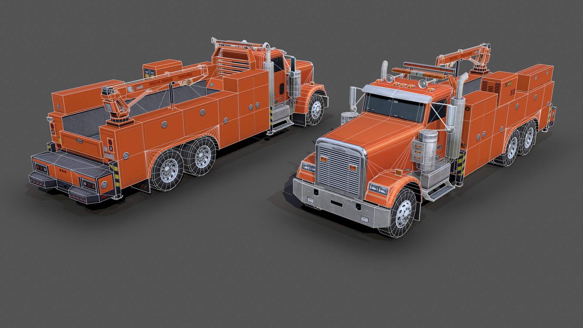 3D Freightliner FLD 120 Classic Utility Truck S03 Model - TurboSquid ...
