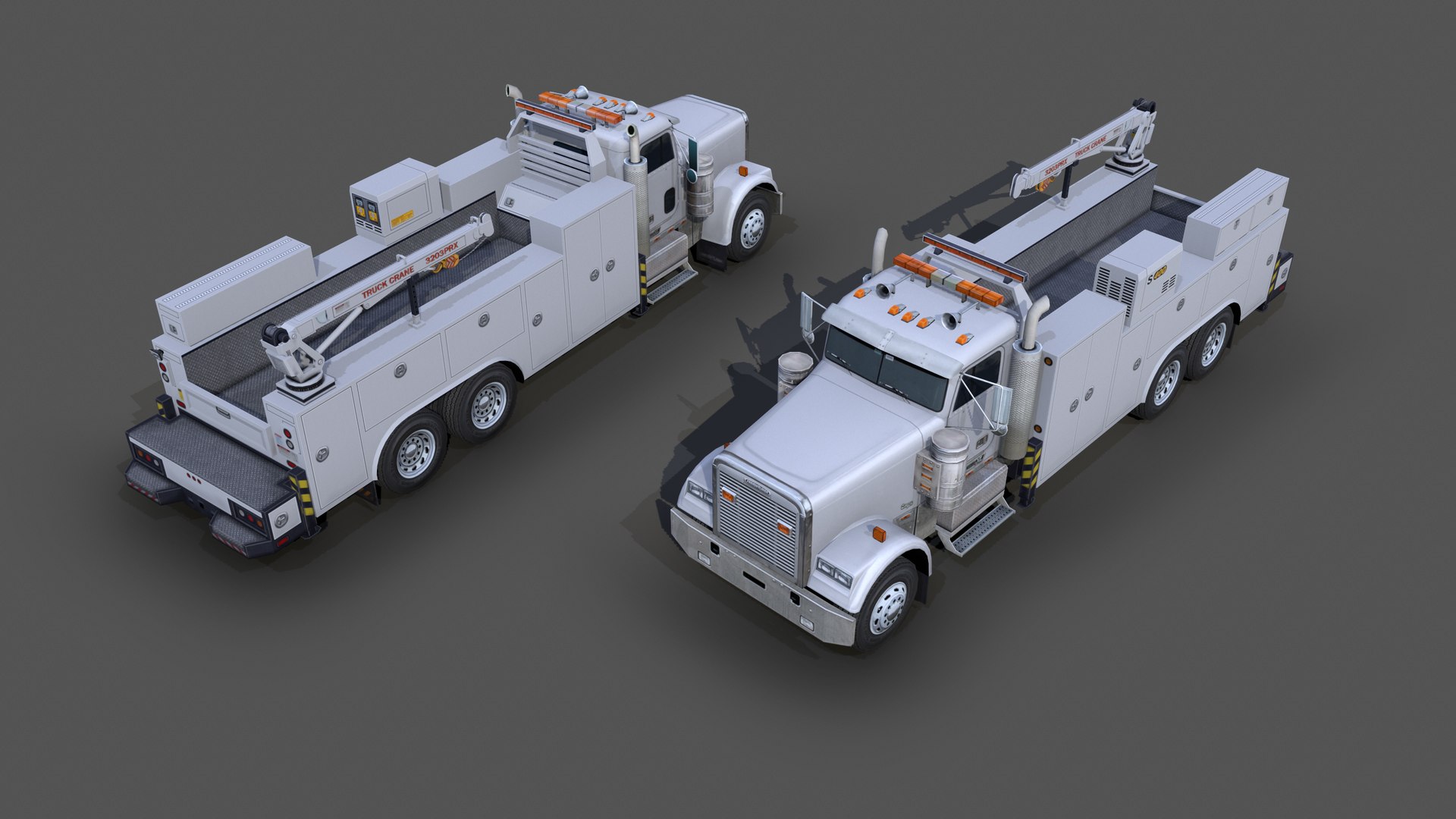 3D Freightliner FLD 120 Classic Utility Truck S03 Model - TurboSquid ...