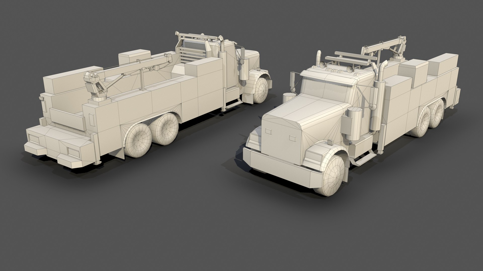 3D Freightliner FLD 120 Classic Utility Truck S03 Model - TurboSquid ...