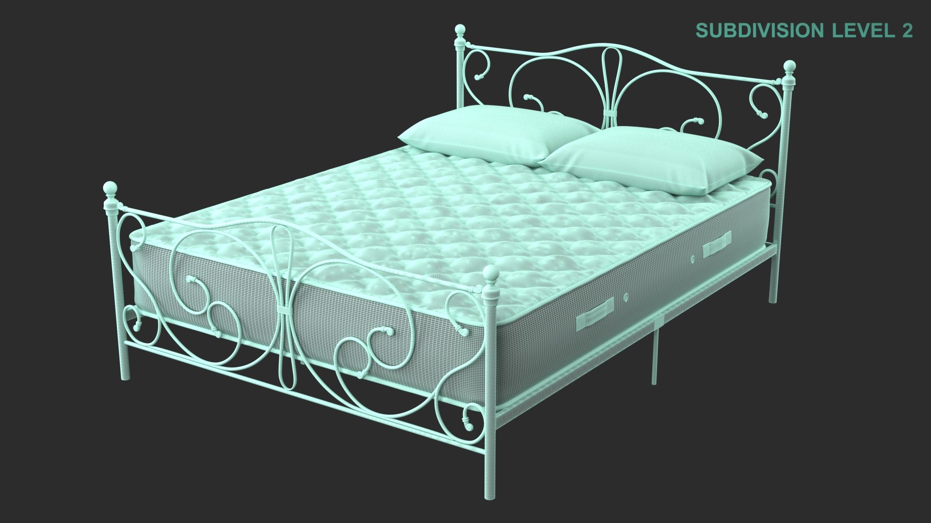 Queen Size Bed Model - TurboSquid 2046619