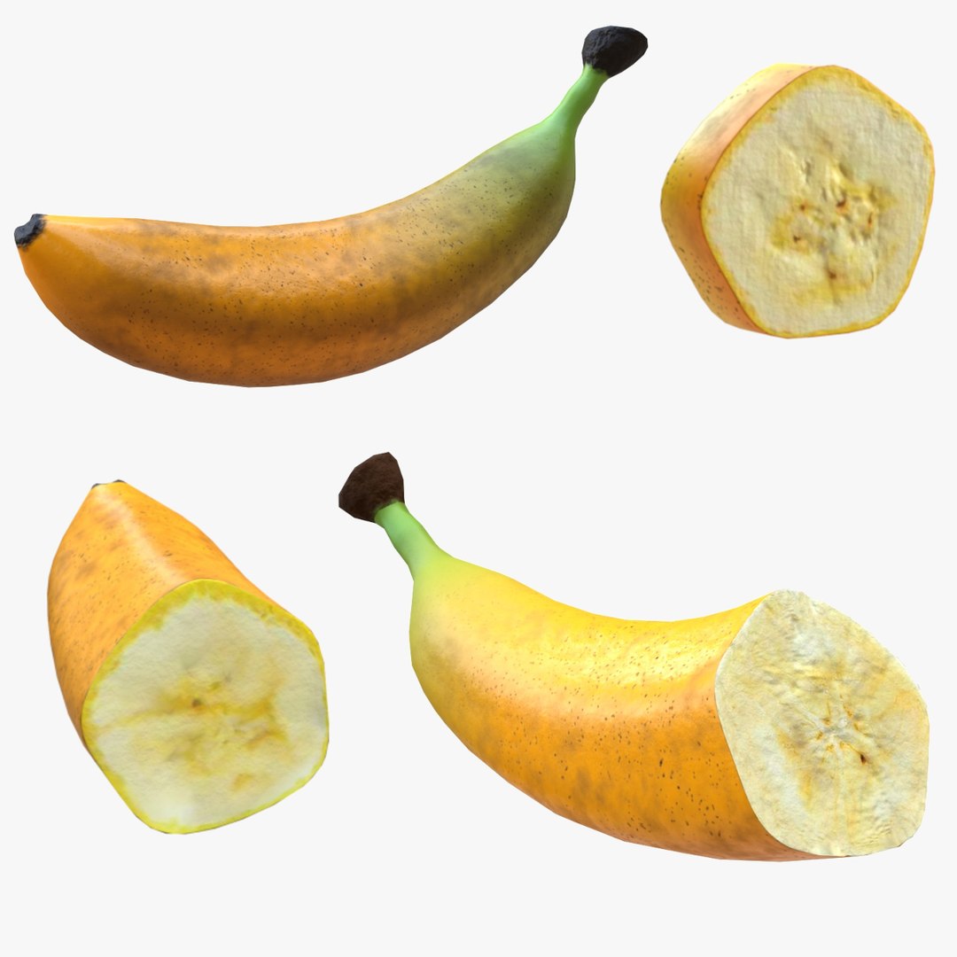 3D Set of Low Poly Bananas model - TurboSquid 2078761