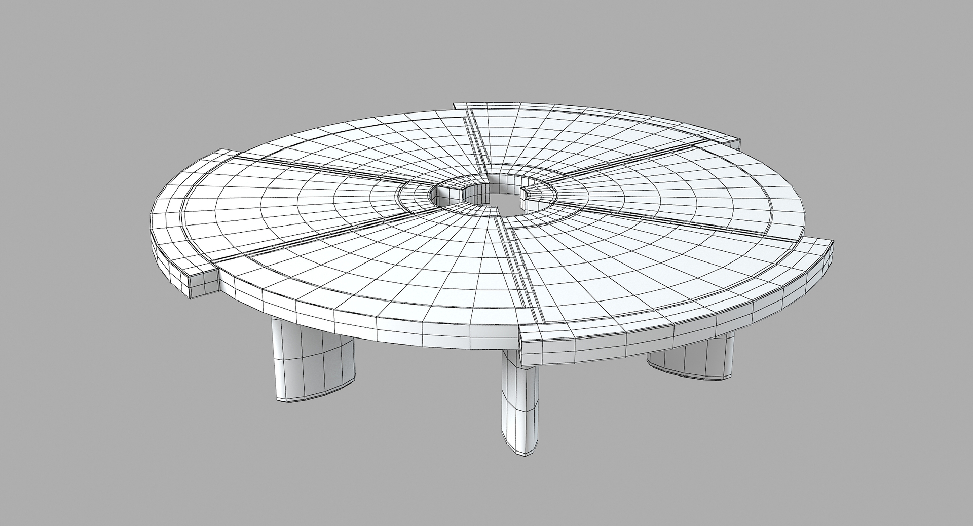 3d cassina rio table model