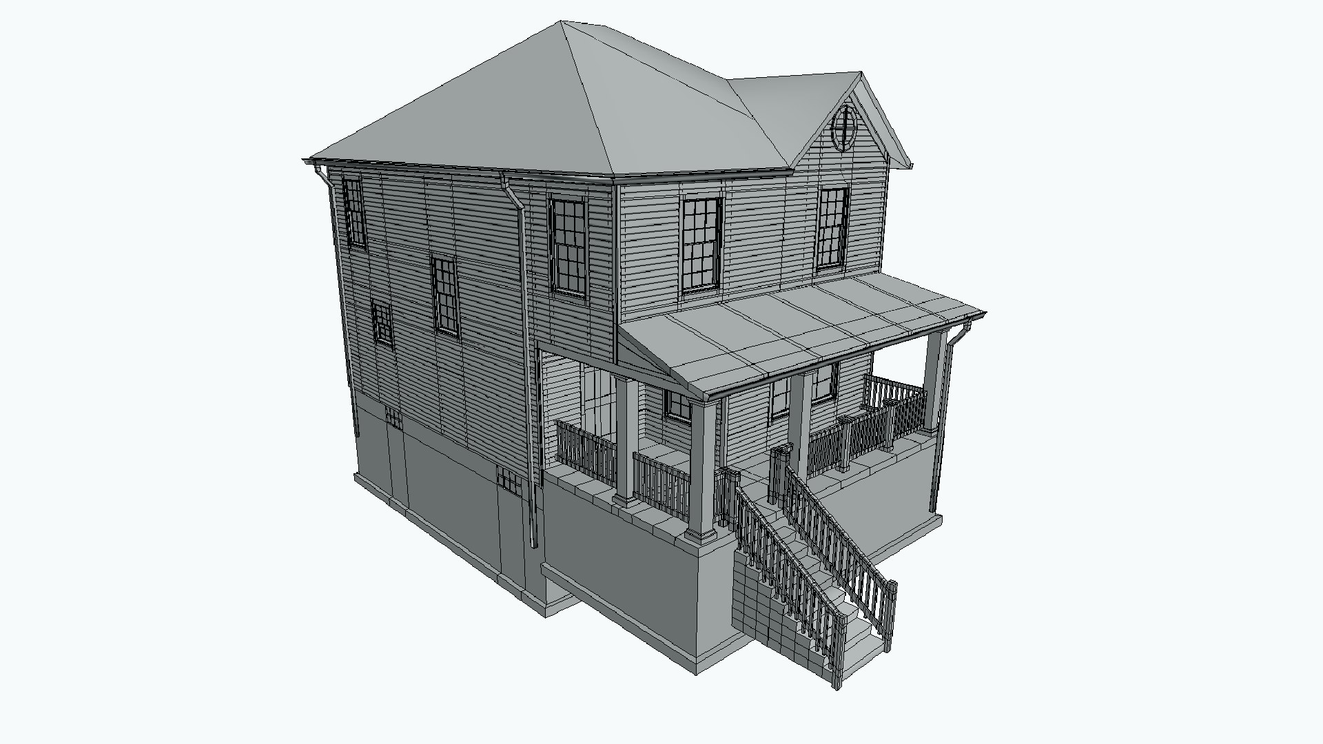 3D Model Suburban Subdivision Residential Home - TurboSquid 2200687