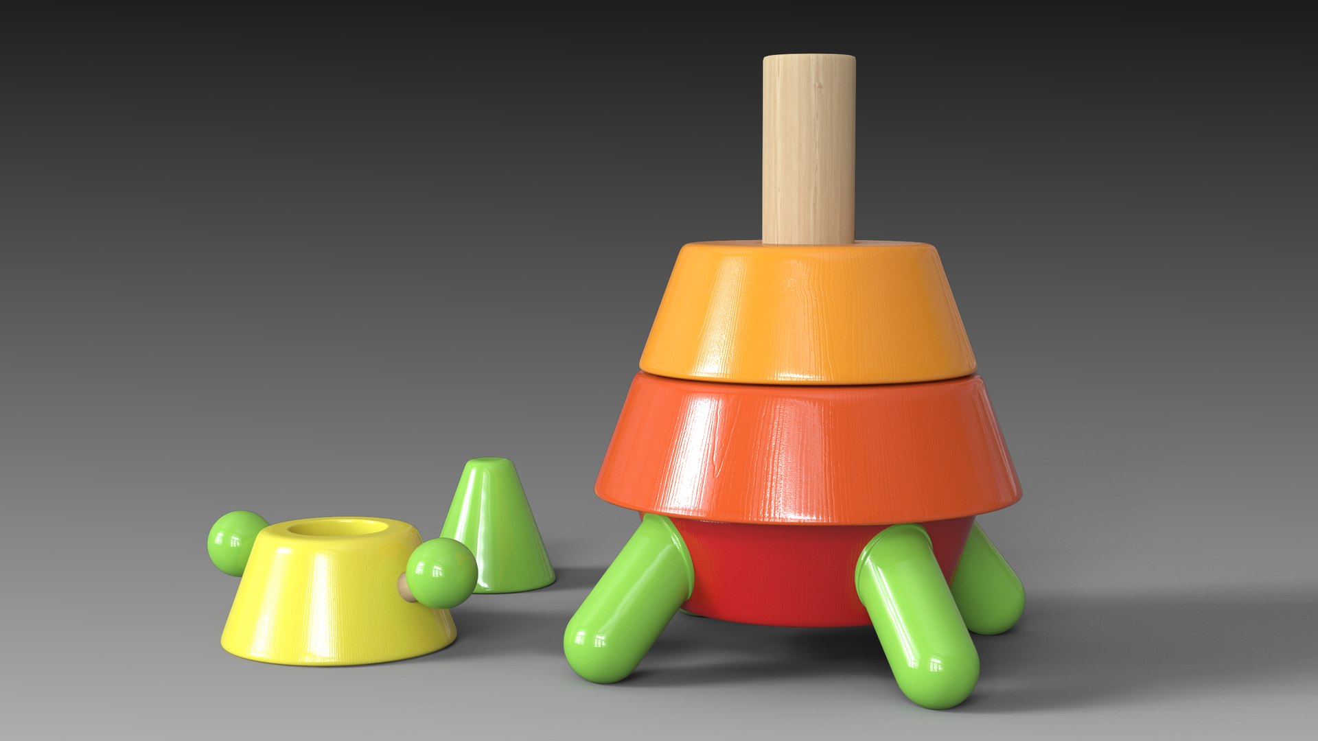 Toy Rocket Pyramid 3D - TurboSquid 1879039