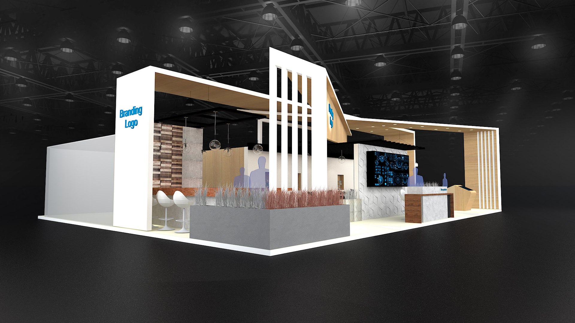 3D Custom Booth Pavilion Version 2 Model - TurboSquid 1832034