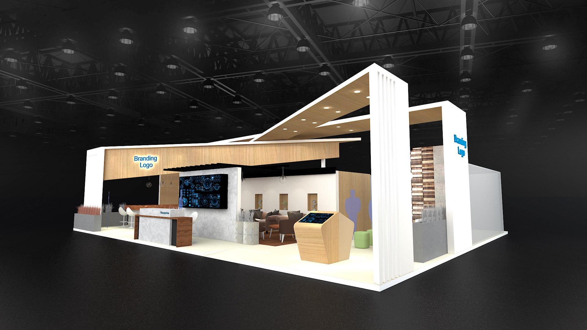 3D Custom Booth Pavilion Version 2 Model - TurboSquid 1832034