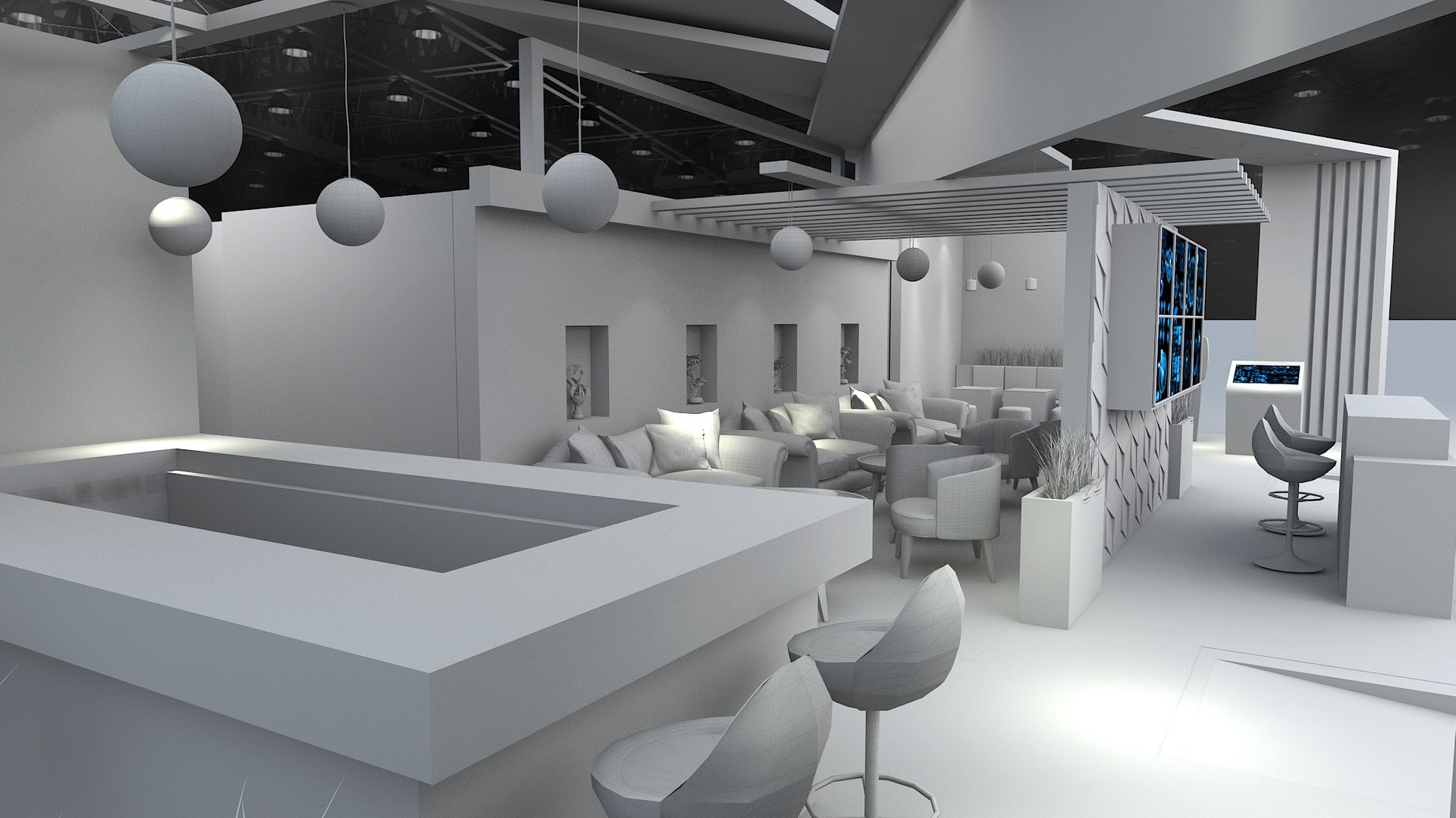 3D Custom Booth Pavilion Version 2 Model - TurboSquid 1832034