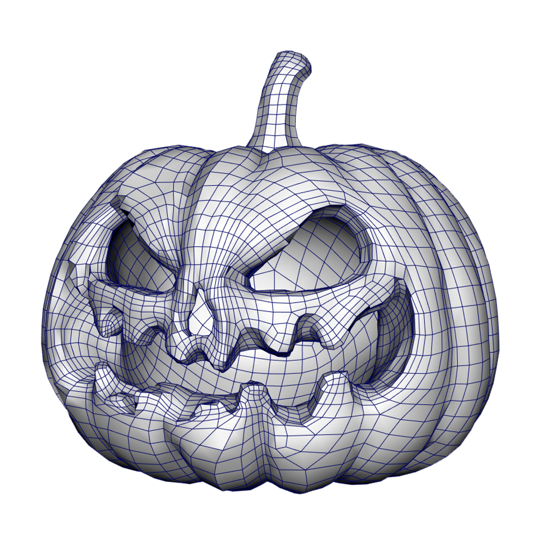 halloween pumpkin realistic 3d obj