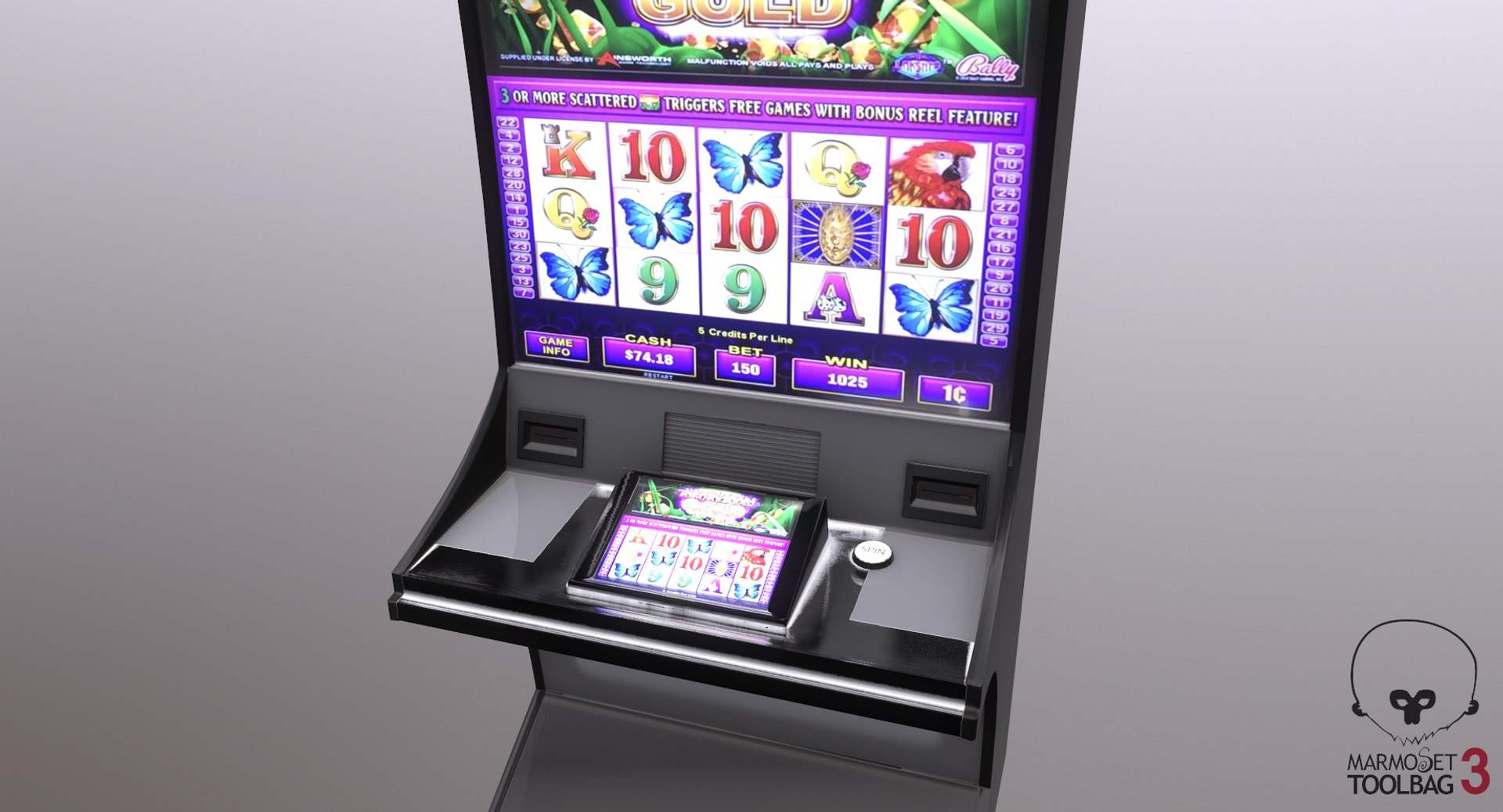 Slot machine 3D model - TurboSquid 1269071
