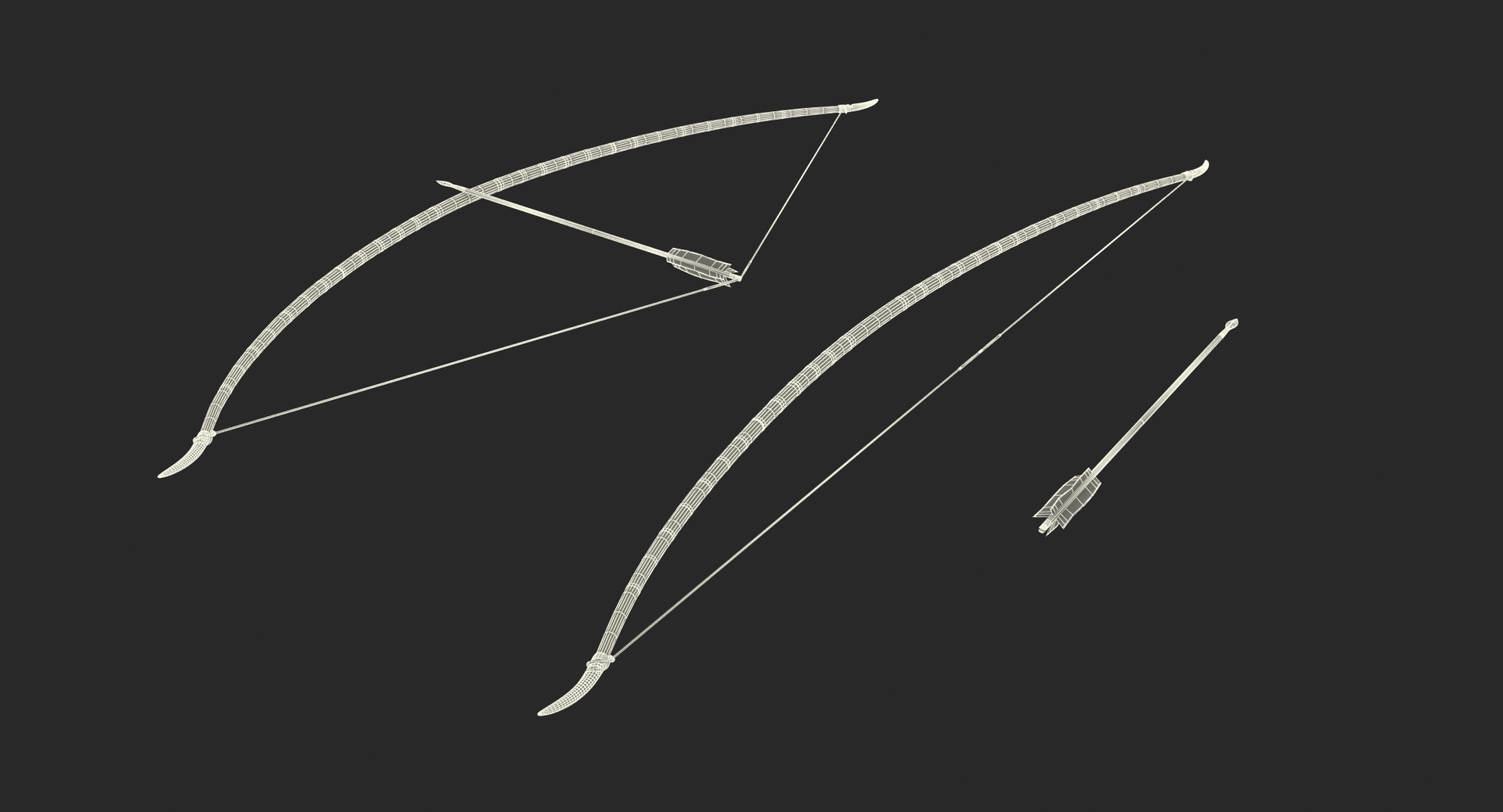 Viking Bow Set 3D - TurboSquid 1362557