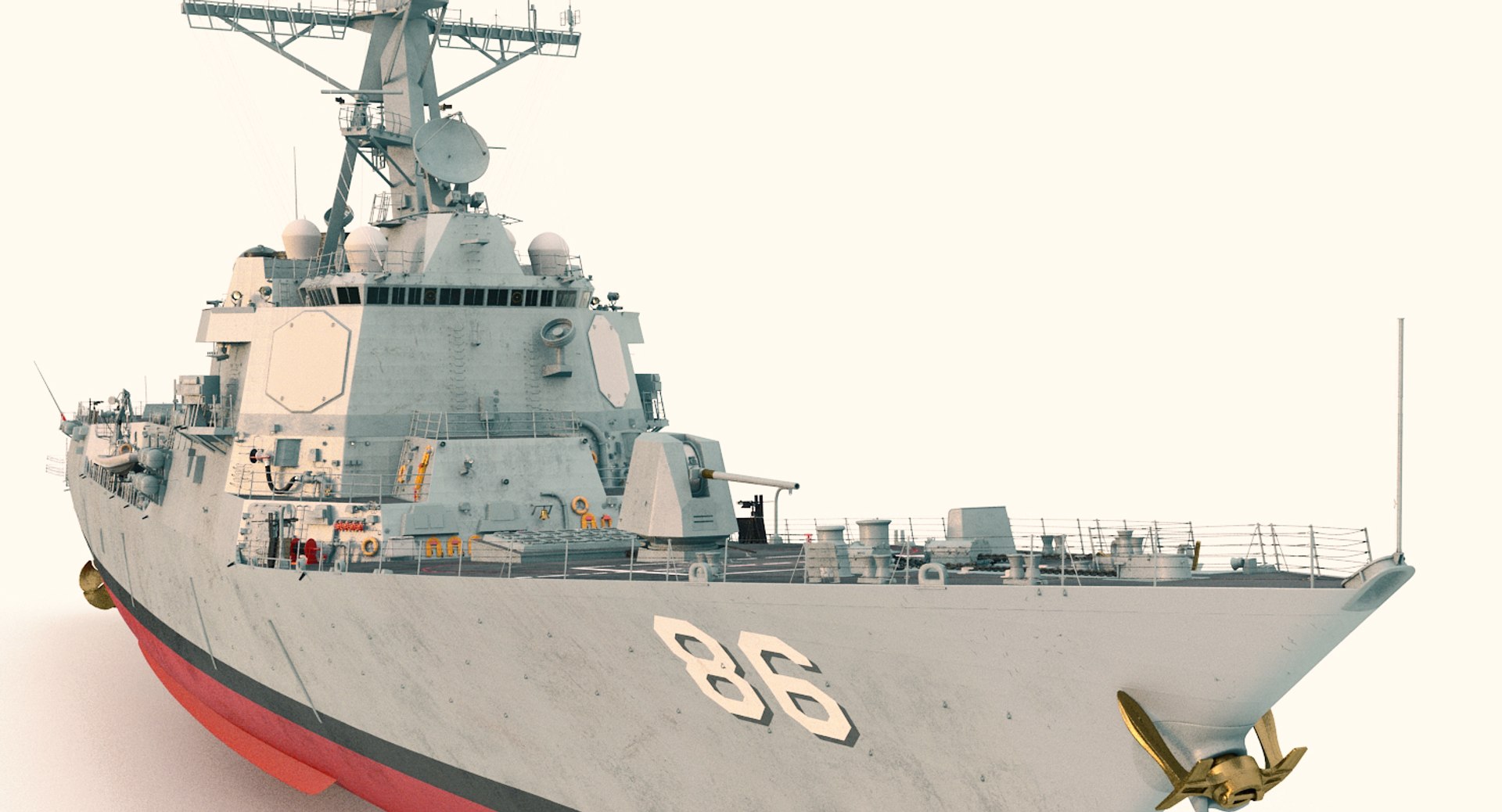 3D model uss shoup - TurboSquid 1377070