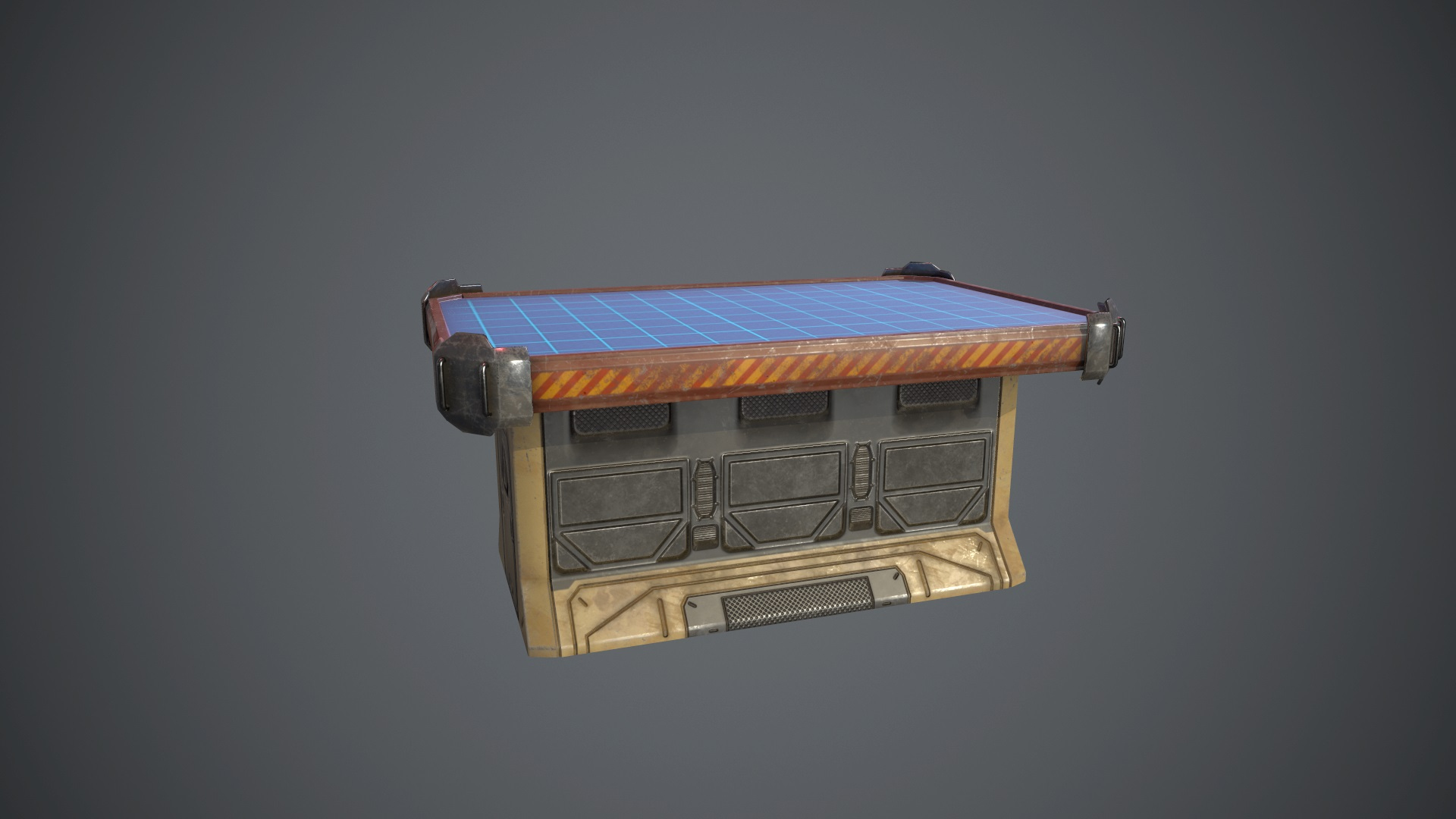 Old sci-fi table 3D - TurboSquid 1315365