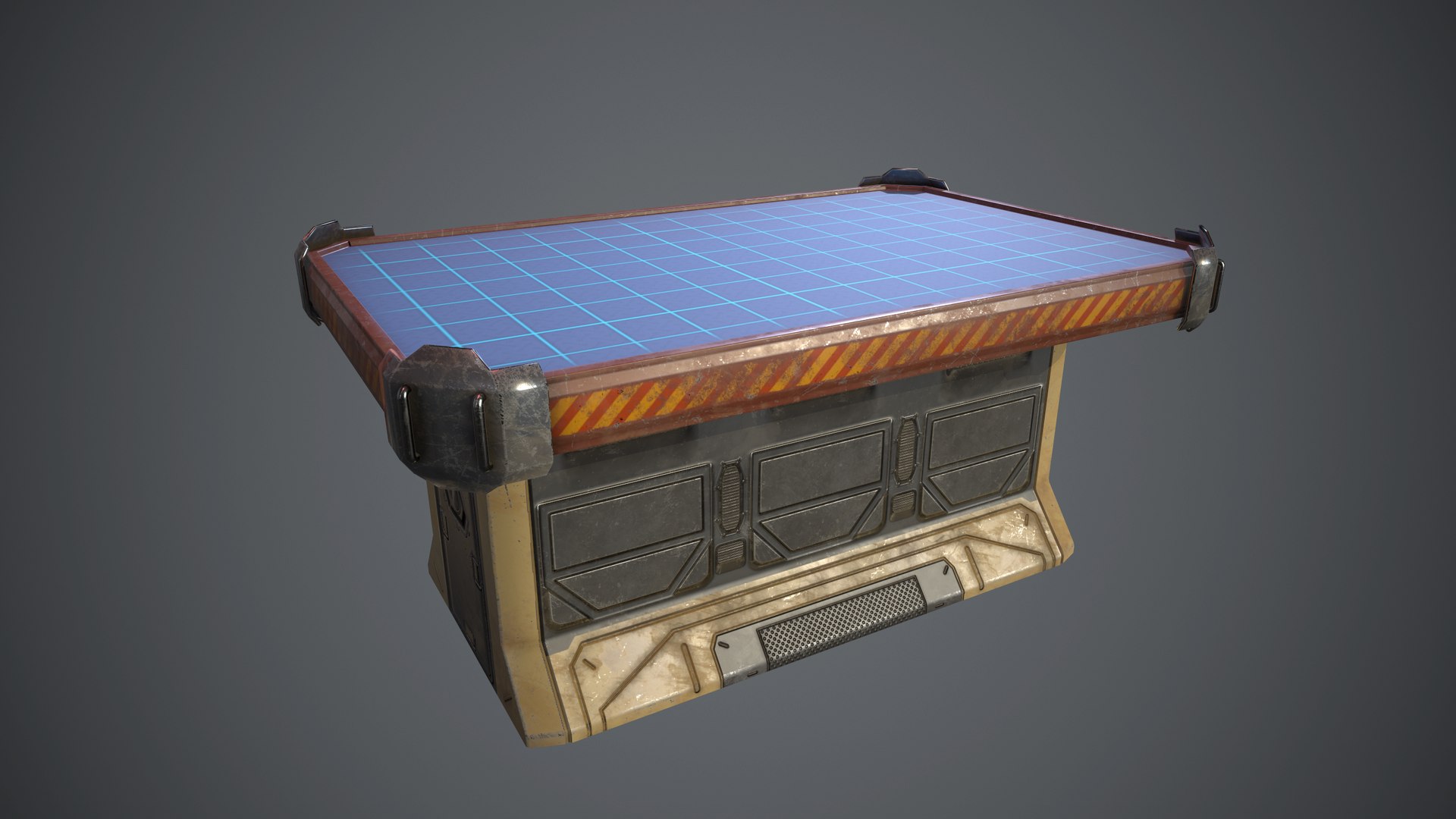 Old sci-fi table 3D - TurboSquid 1315365