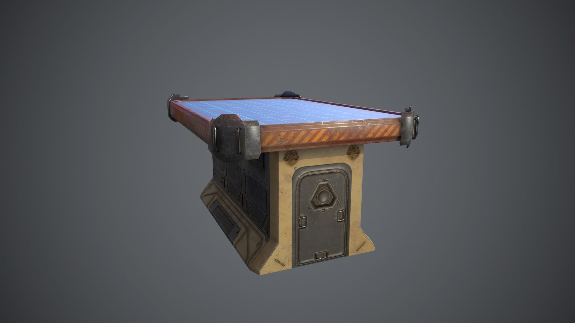 Old sci-fi table 3D - TurboSquid 1315365