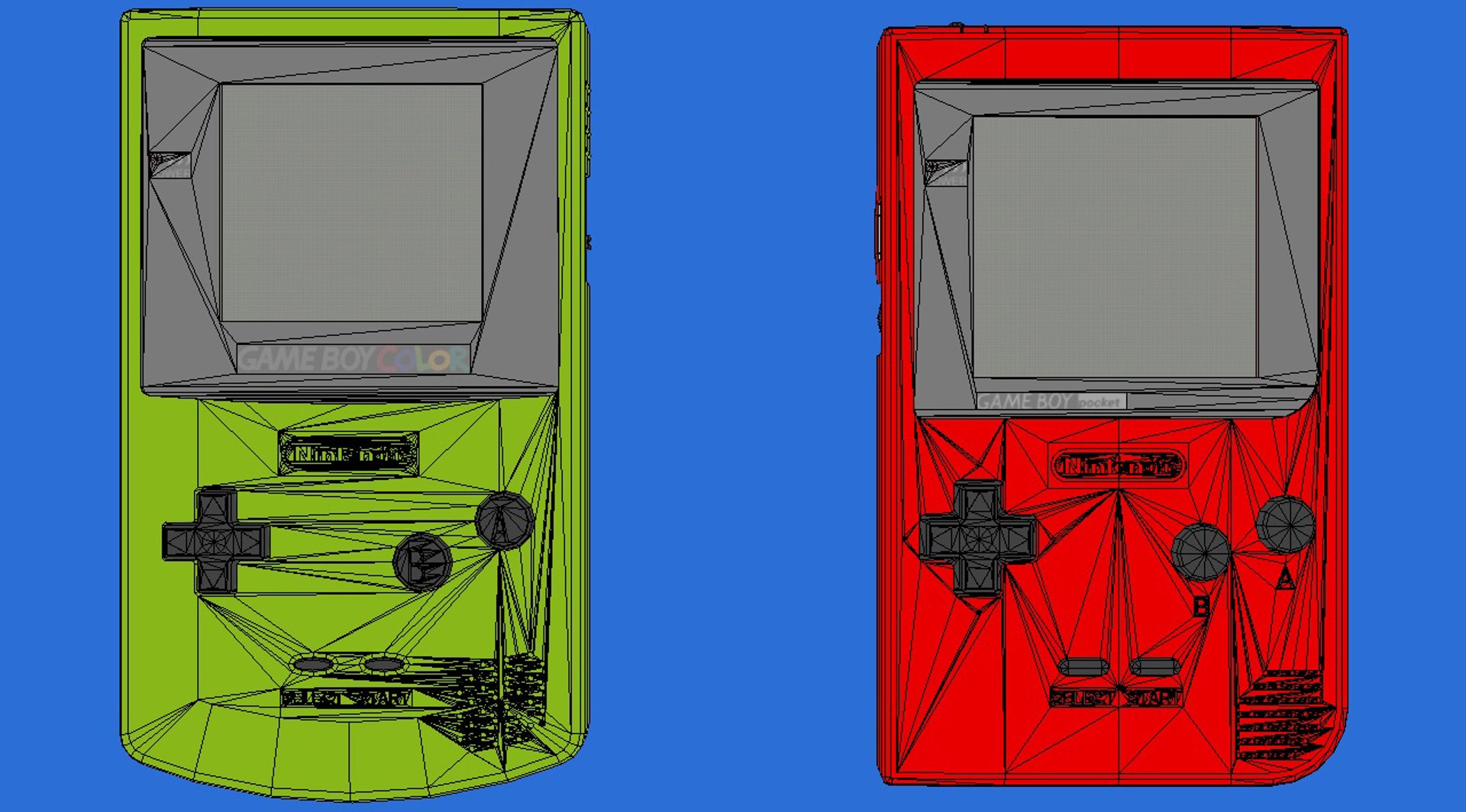 Game Boy Color And Pocket 3D Model - TurboSquid 1812382