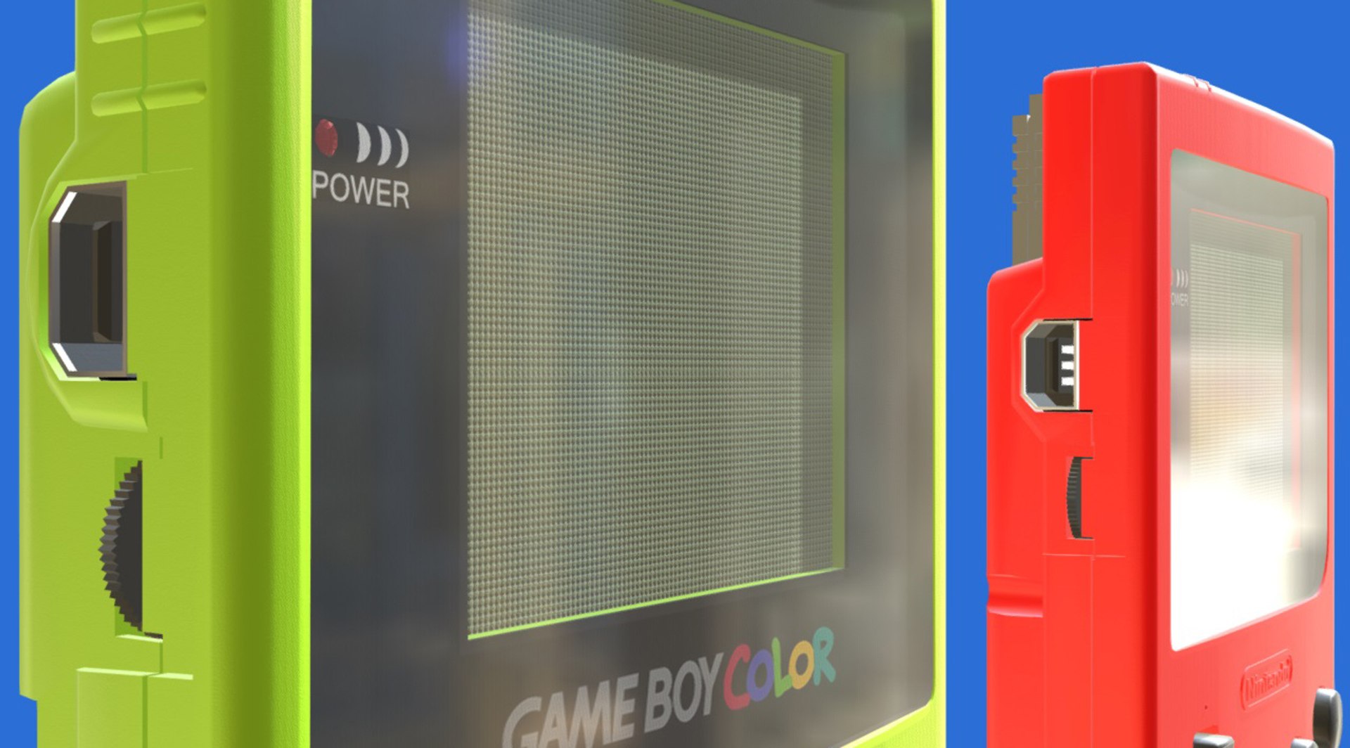 Game Boy Color And Pocket 3D Model - TurboSquid 1812382