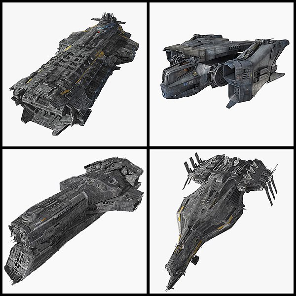 3d space fighter model