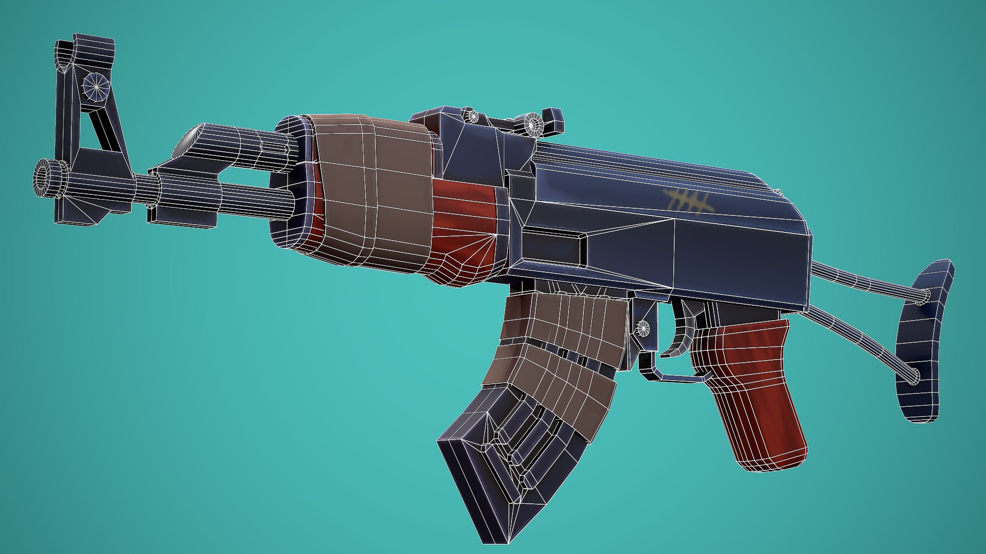 Stylized AK-47 V2 Low Poly 3D - TurboSquid 1901986