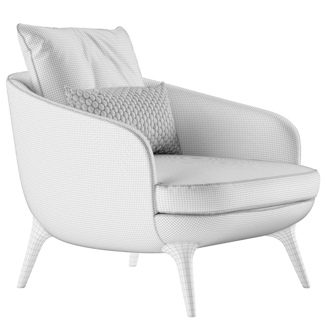 Minotti Raphael Armchair 3D - TurboSquid 2151464