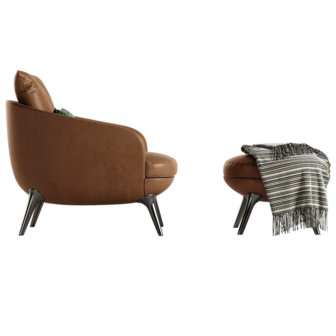 Minotti Raphael Armchair 3D - TurboSquid 2151464