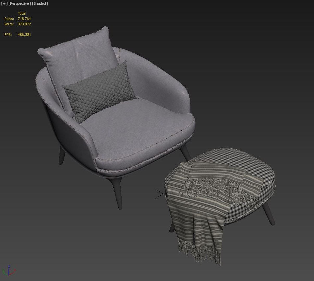 Minotti Raphael Armchair 3D - TurboSquid 2151464
