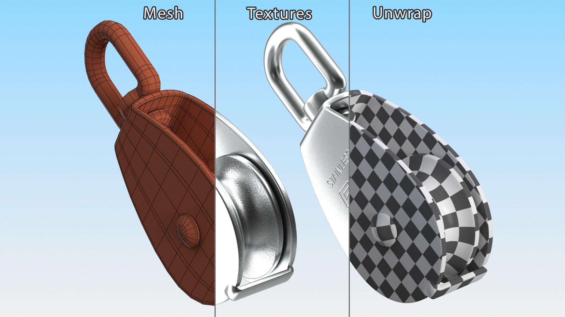 3D Model M50 Swivel Stainless Steel Pulley Block - TurboSquid 1956076
