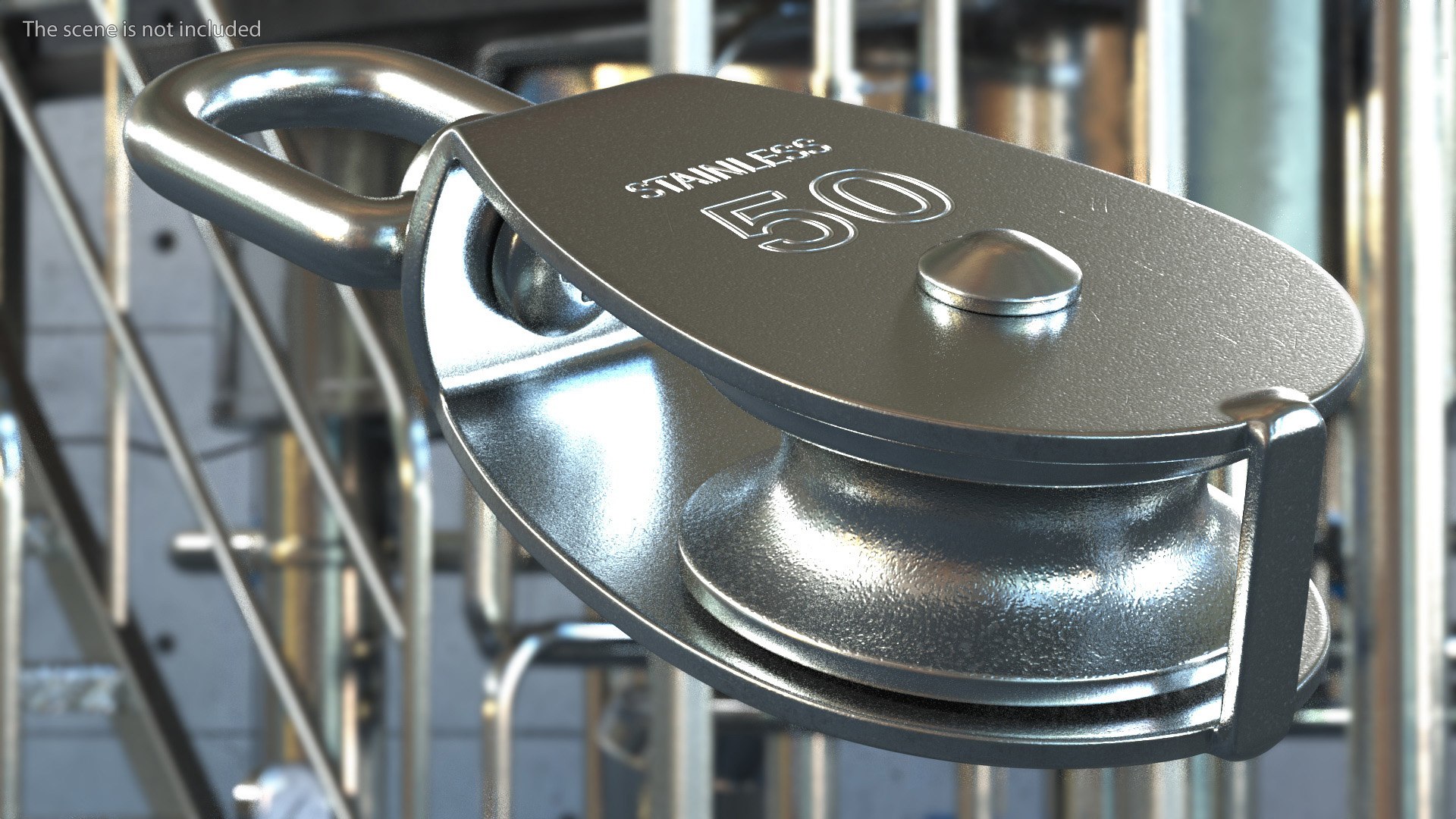 3D Model M50 Swivel Stainless Steel Pulley Block - TurboSquid 1956076