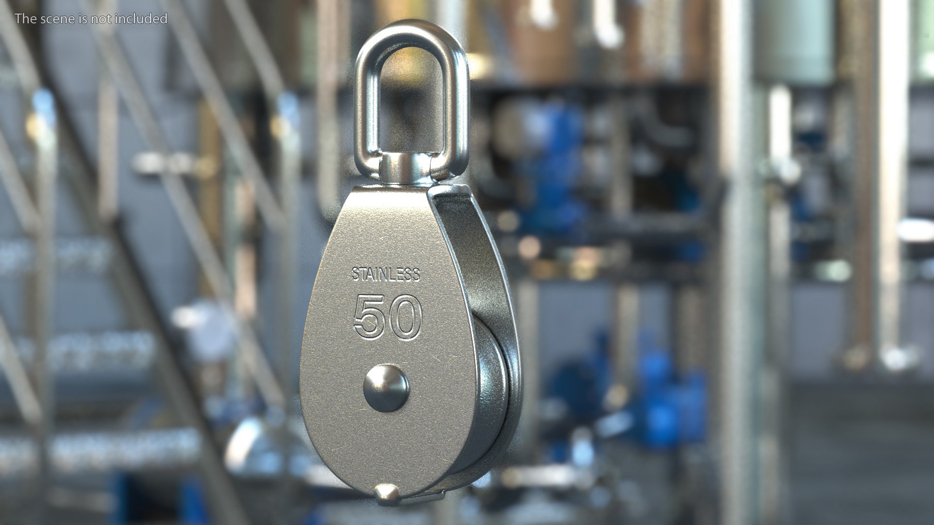 3D Model M50 Swivel Stainless Steel Pulley Block - TurboSquid 1956076