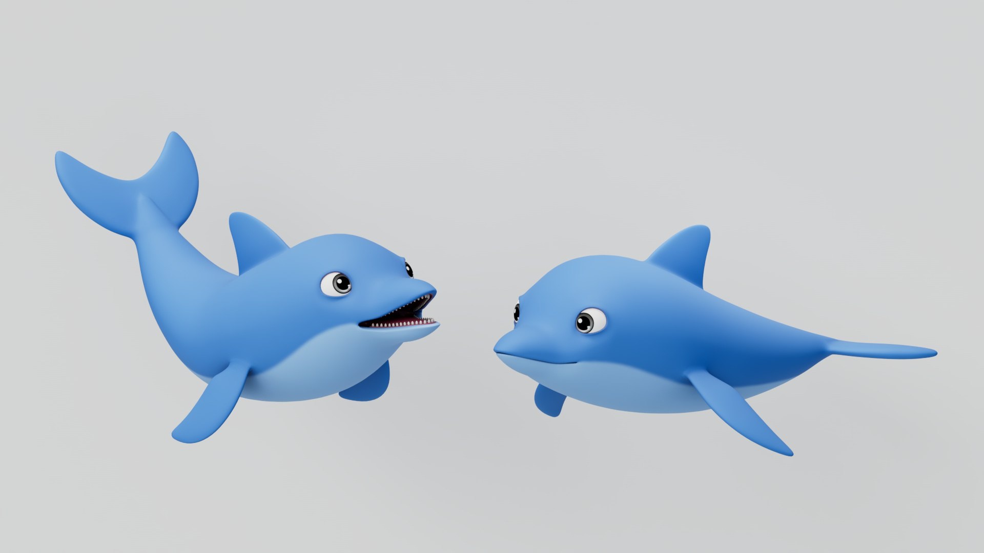 3D Rigged Cartoon Dolphin Model - TurboSquid 2372243
