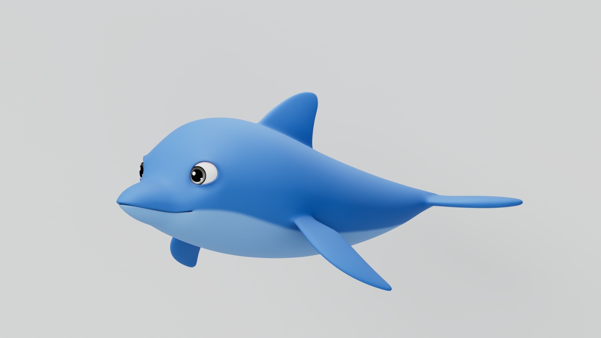 3D Rigged Cartoon Dolphin Model - TurboSquid 2372243