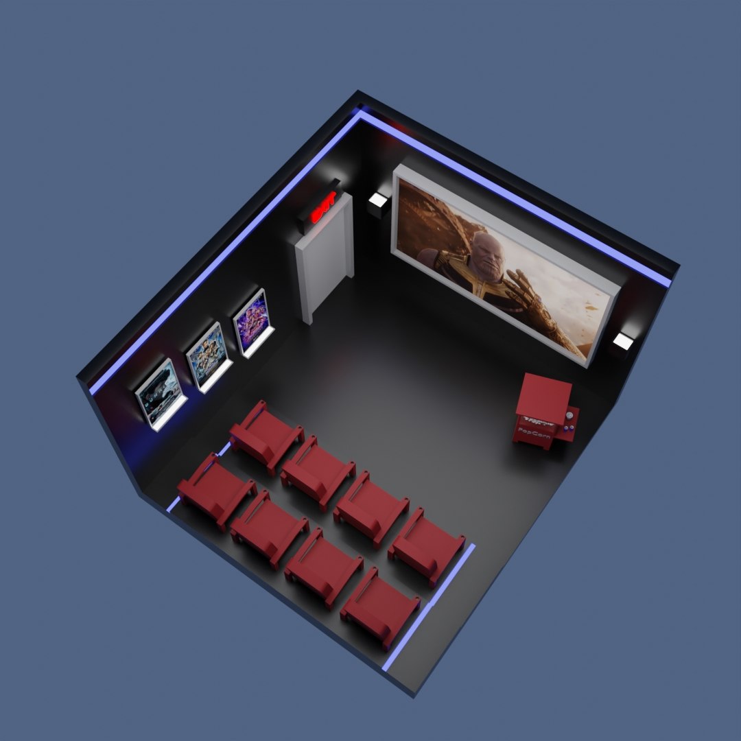 3D Movie Theater - TurboSquid 1616770