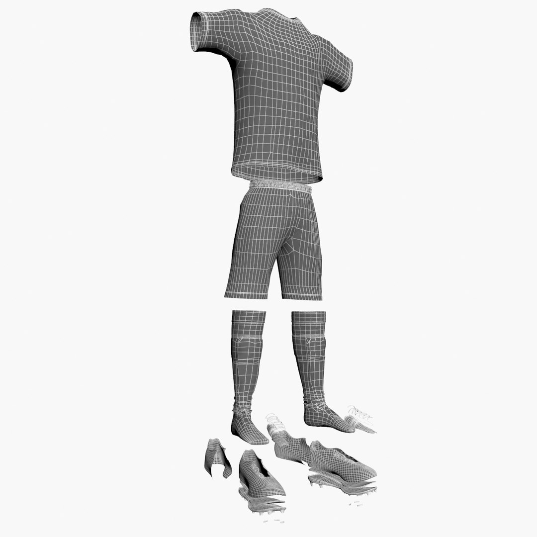 3d Model Soccer Equipment Clothes