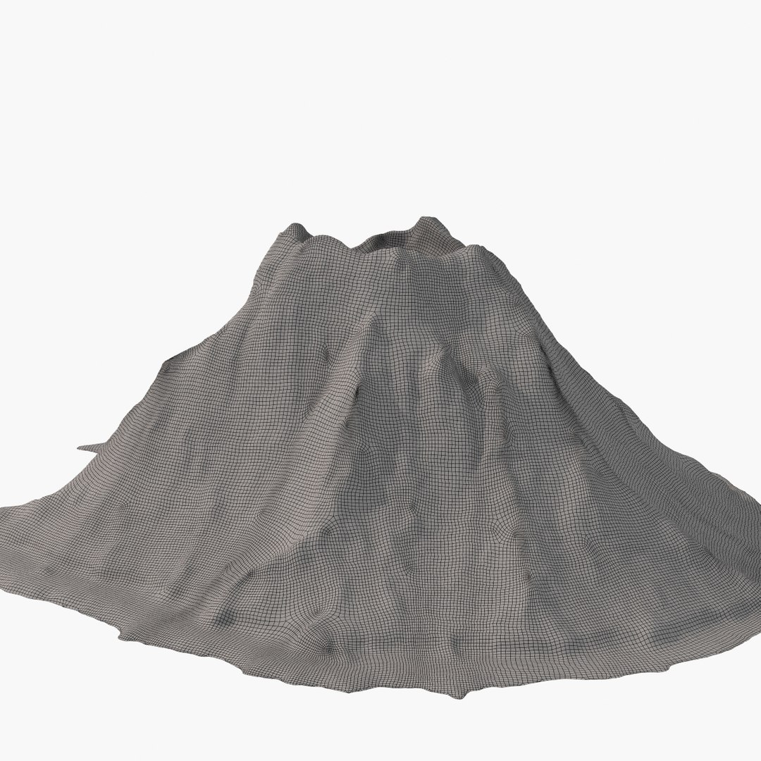 3d Volcano Island Model