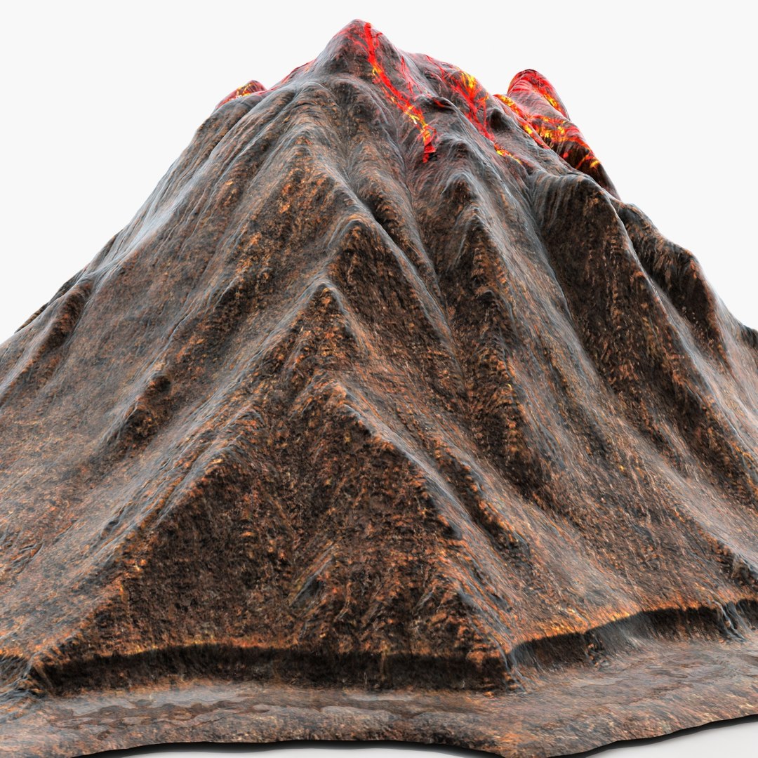 3d Volcano Island Model